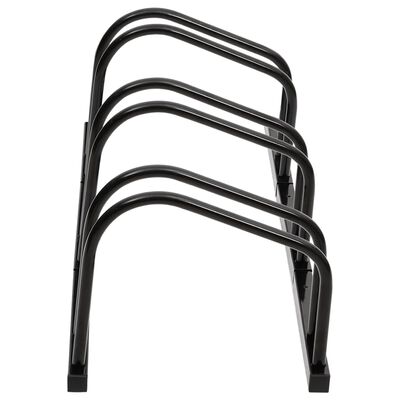 vidaXL Bike Rack for 3 Bikes Black Steel | vidaXL.com