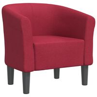 vidaXL Tub Chair Wine Red Fabric | vidaXL.com
