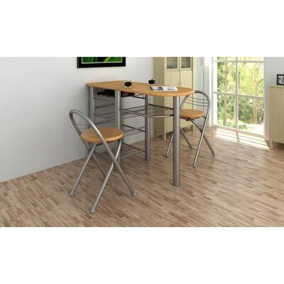 Kitchen/Breakfast Bar/Table and Chairs Set Wood | vidaXL.com