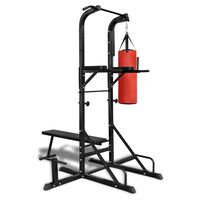 Power Tower with Sit-up Bench and Boxing Bag | vidaXL.com