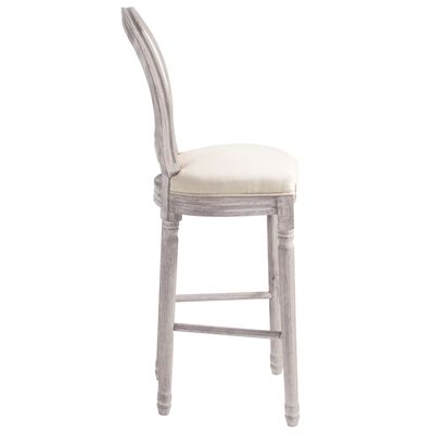 vidaXL Bar Stools 2 pcs White Linen | vidaXL.com