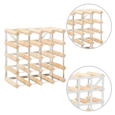 vidaXL Wine Rack for 20 Bottles Solid Pinewood | vidaXL.com