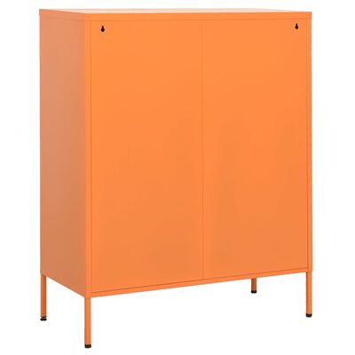 vidaXL Storage Cabinet Orange 31.5"x13.8"x40" Steel | vidaXL.com