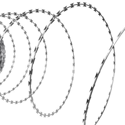 vidaXL Razor Wire Helical Wire Roll Galvanized Steel 328.1' | vidaXL.com