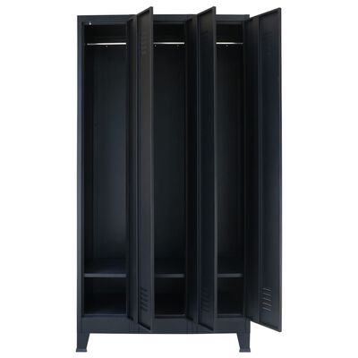 vidaXL Locker Cabinet Metal Industrial Style 35.4"x17.7"x70.9" | vidaXL.com