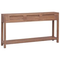 vidaXL Console Table 57.1"x11.8"x31.5" Solid Teak Wood | vidaXL.com