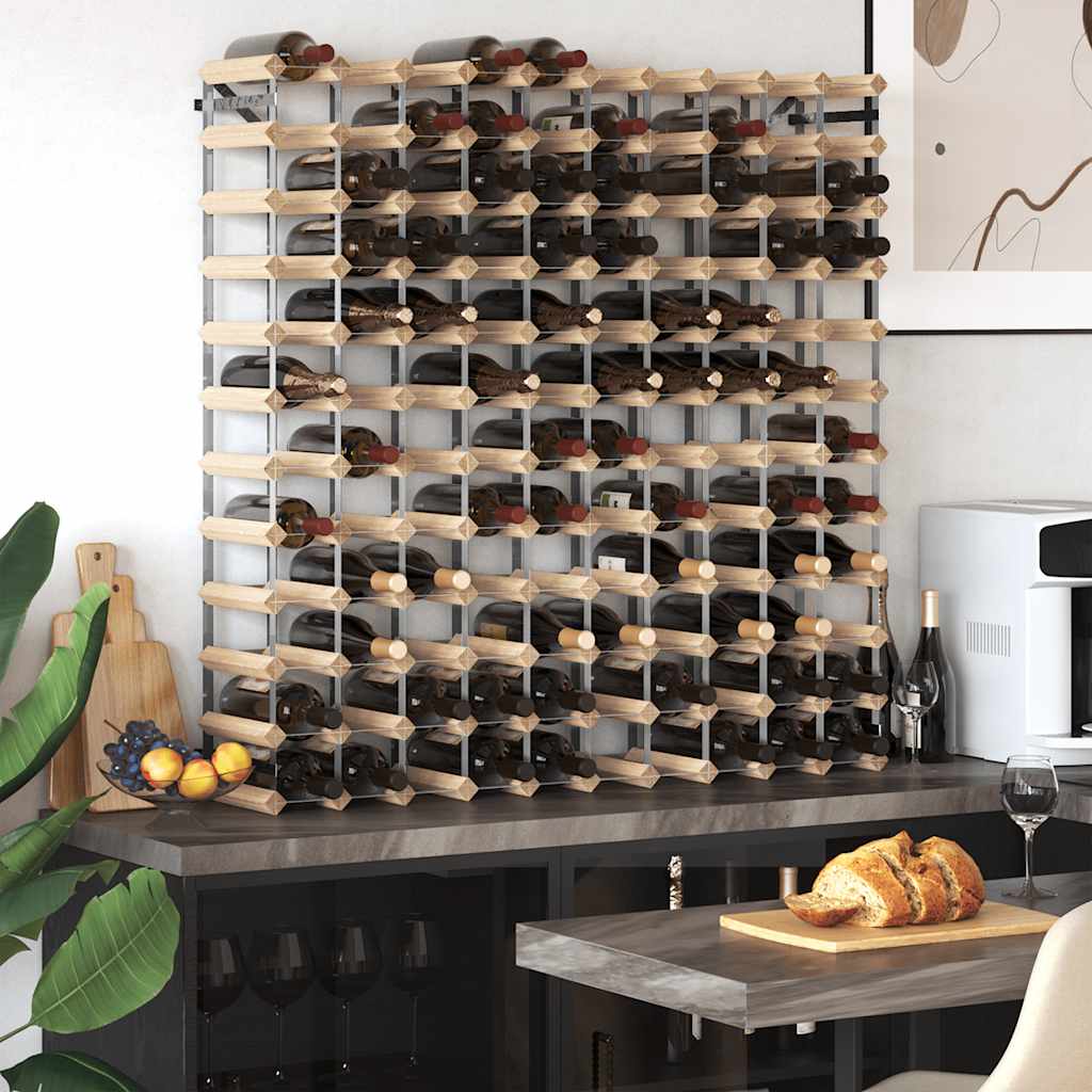 vidaXL Wine Rack for 120 Bottles Solid Pinewood | vidaXL.com