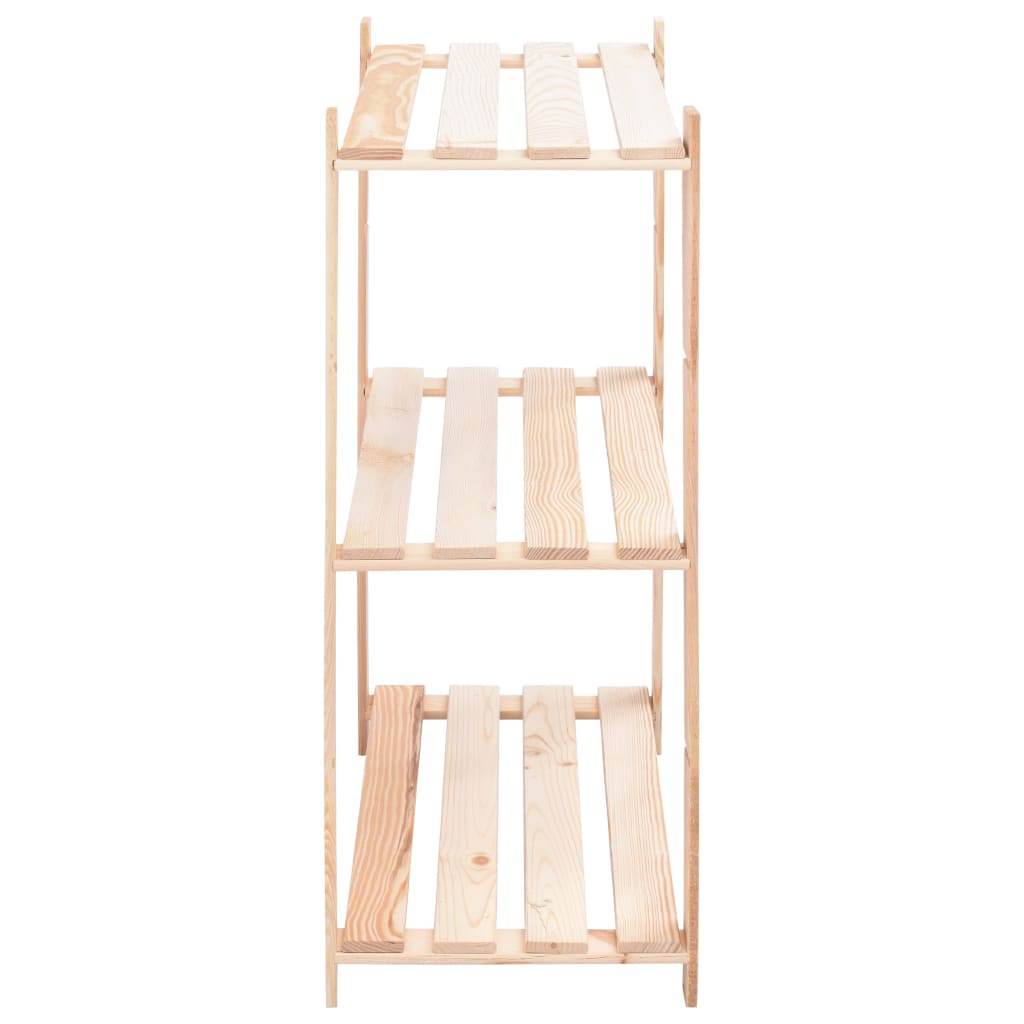 vidaXL 3-Tier Storage Rack 31.5"x15"x35.4" Solid Pinewood 330.7 lb ...