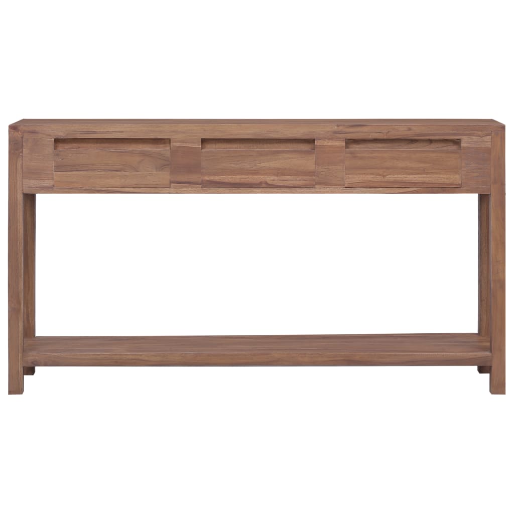 vidaXL Console Table 57.1"x11.8"x31.5" Solid Teak Wood | vidaXL.com
