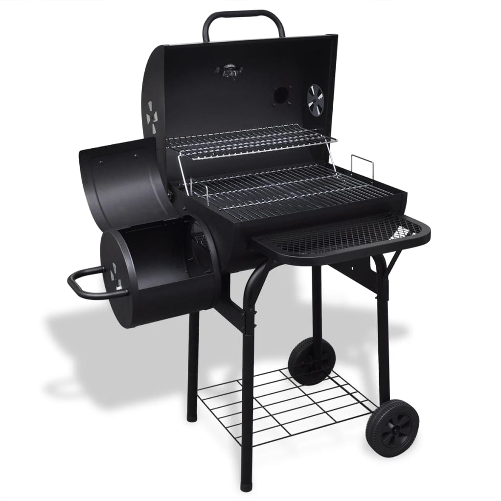 Heavy-duty Charcoal BBQ Offset Smoker | vidaXL.com