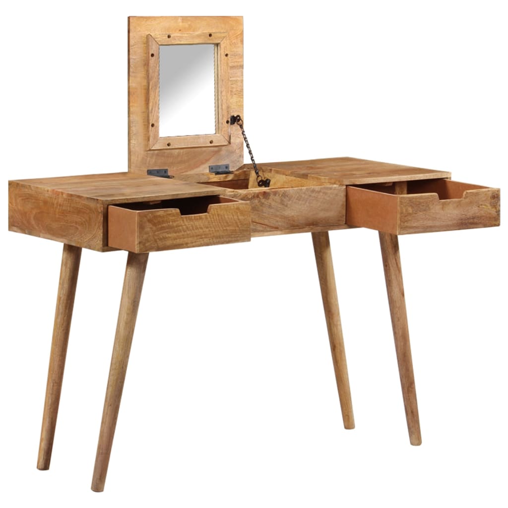 vidaXL Dressing Table 44"x17.7"x29.9" Solid Mango Wood | vidaXL.com