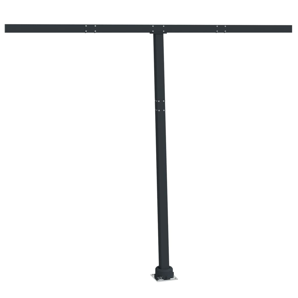 vidaXL Awning Post Set Anthracite Iron 118.1 x 96.5 in Rotatable ...