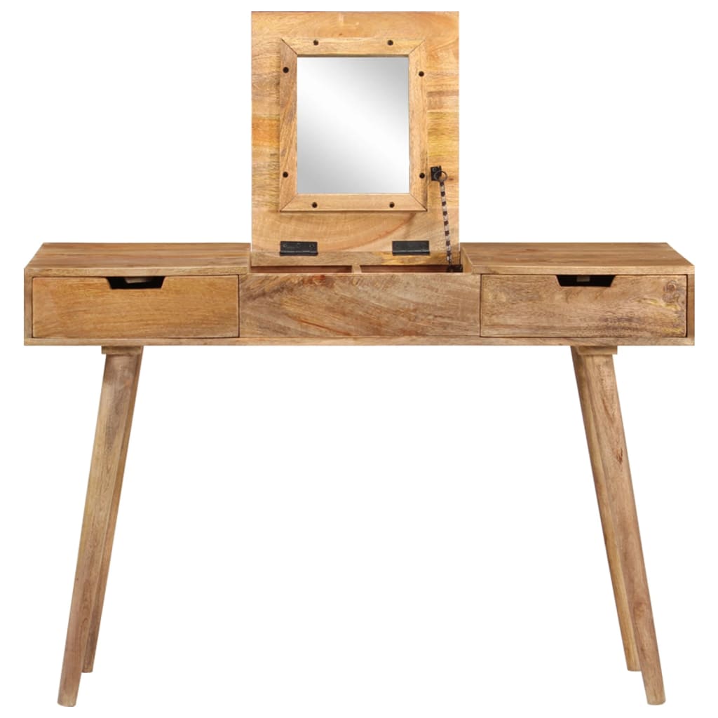 vidaXL Dressing Table 44"x17.7"x29.9" Solid Mango Wood | vidaXL.com