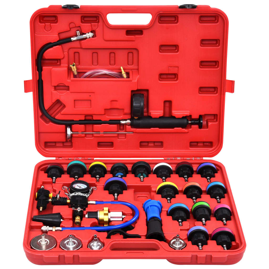 vidaXL 28 Piece Cooling System & Radiator Cap Pressure Tester | vidaXL.com