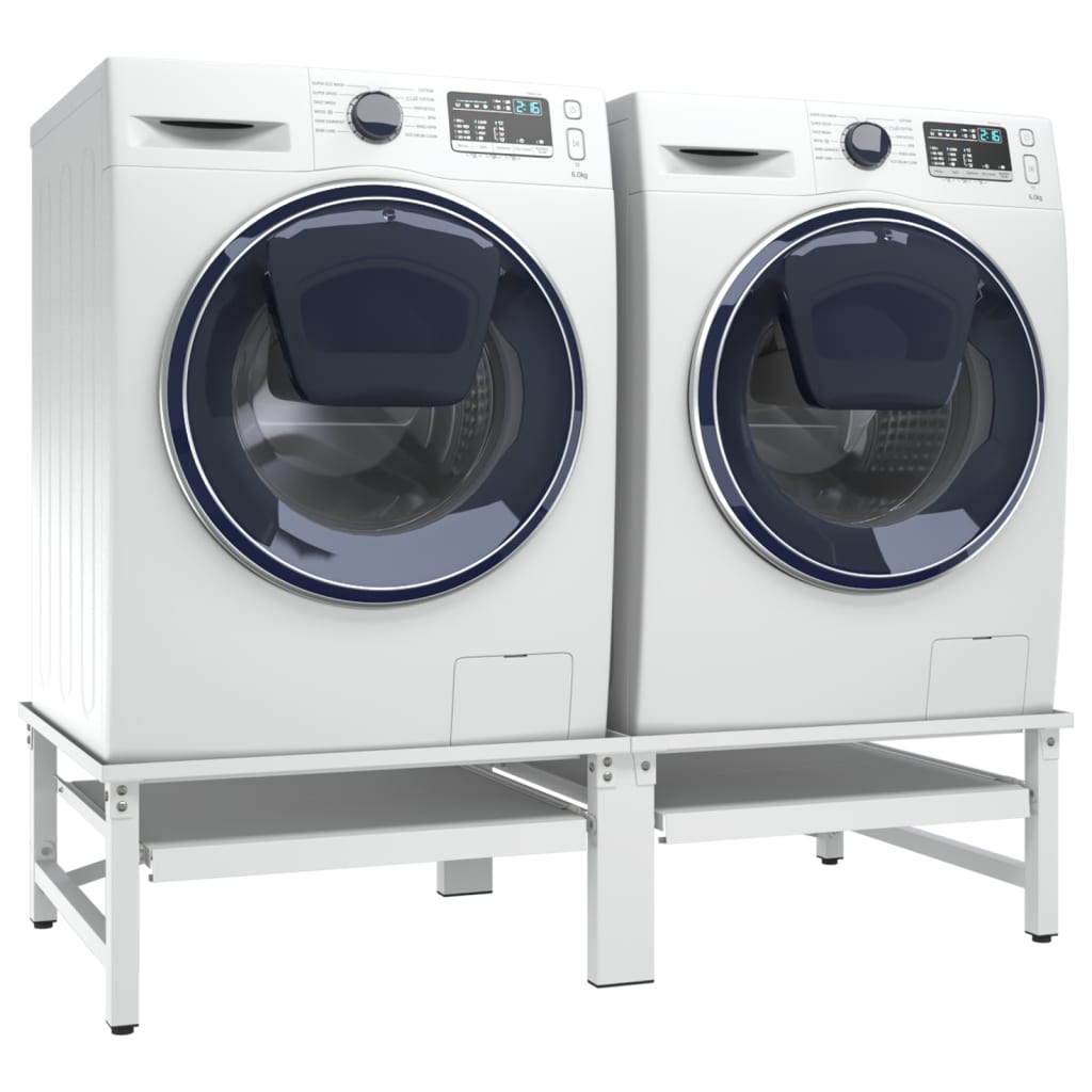 vidaXL Washing Machine Stacking Kit with Pull-Out Shelf | vidaXL.com