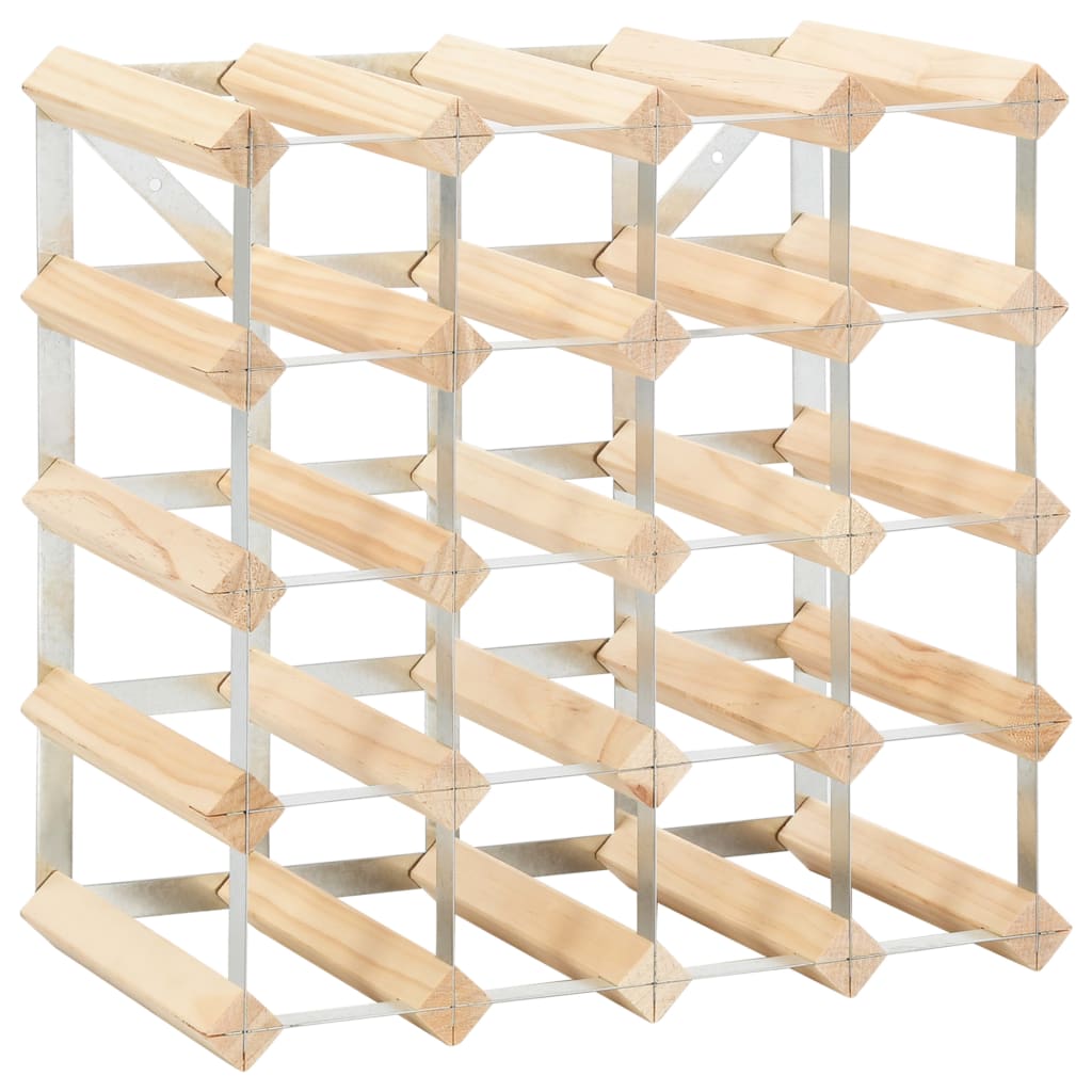 vidaXL Wine Rack for 20 Bottles Solid Pinewood | vidaXL.com