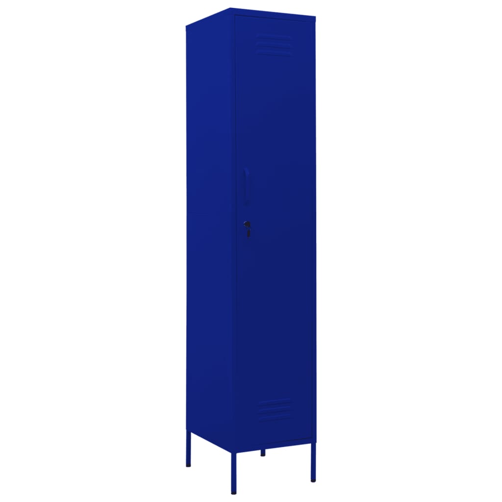 vidaXL Locker Cabinet Navy Blue 13.8"x18.1"x70.9" Steel | vidaXL.com