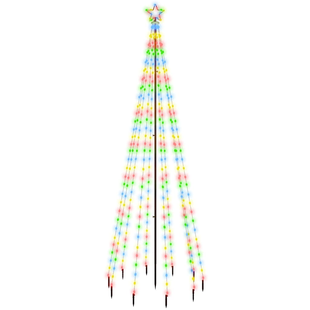 vidaXL Christmas Tree with Spike Colorful 310 LEDs 10 ft | vidaXL.com