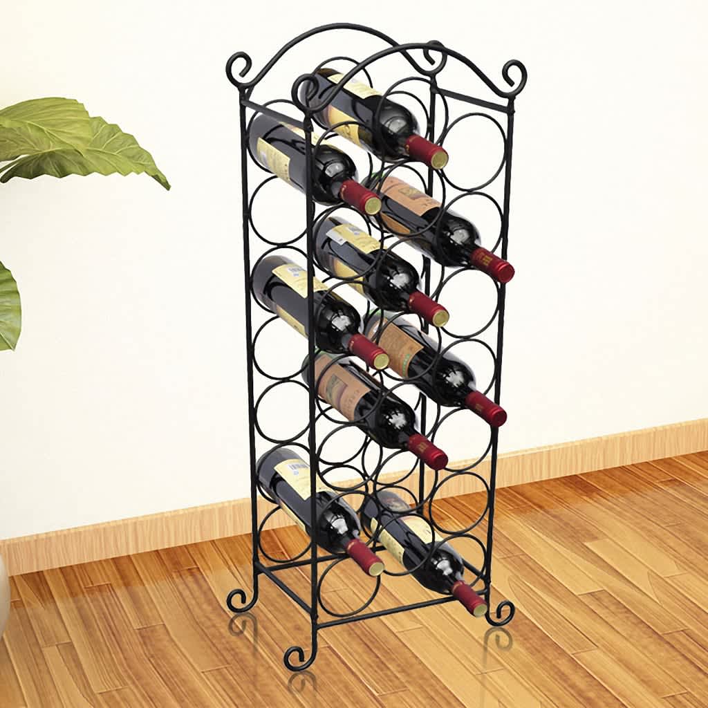 vidaXL Wine Rack for 21 Bottles Metal | vidaXL.com
