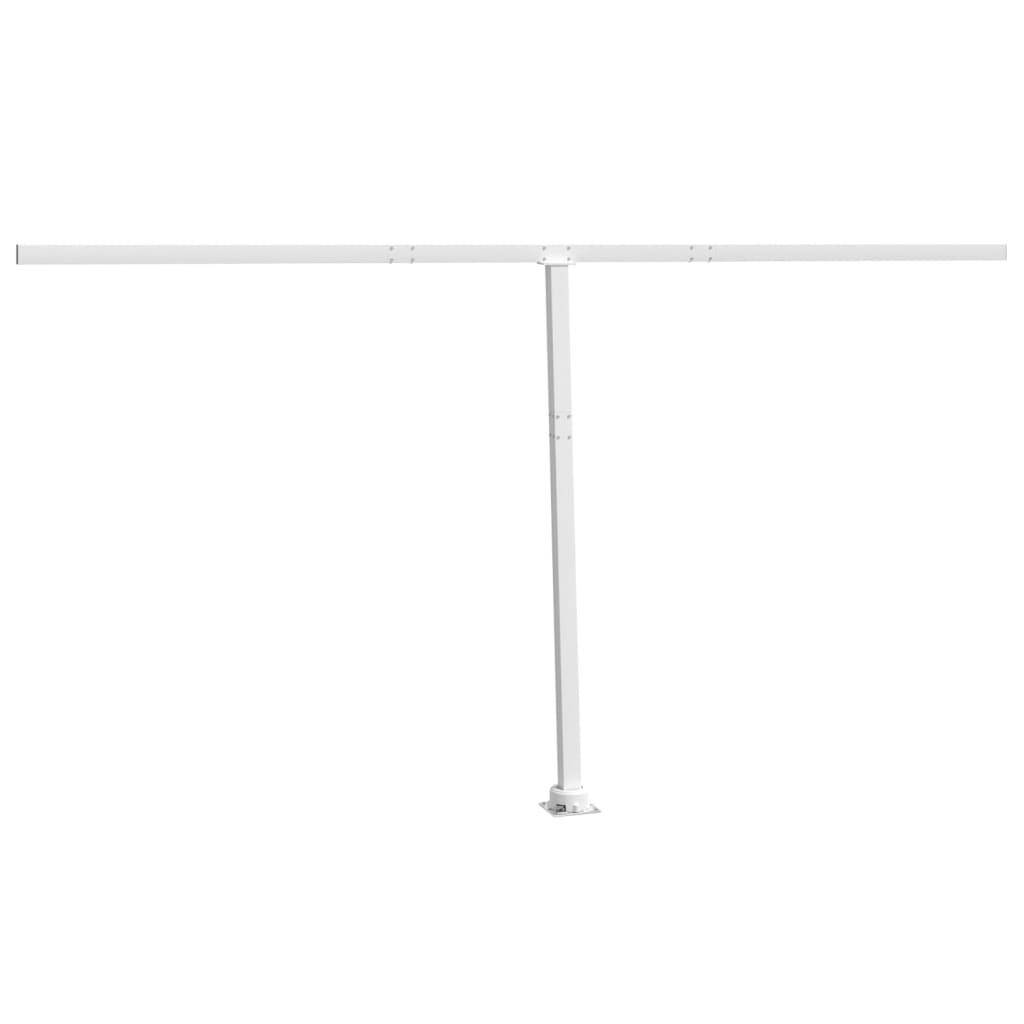 vidaXL Awning Post Set White 177.2"x96.5" Iron | vidaXL.com