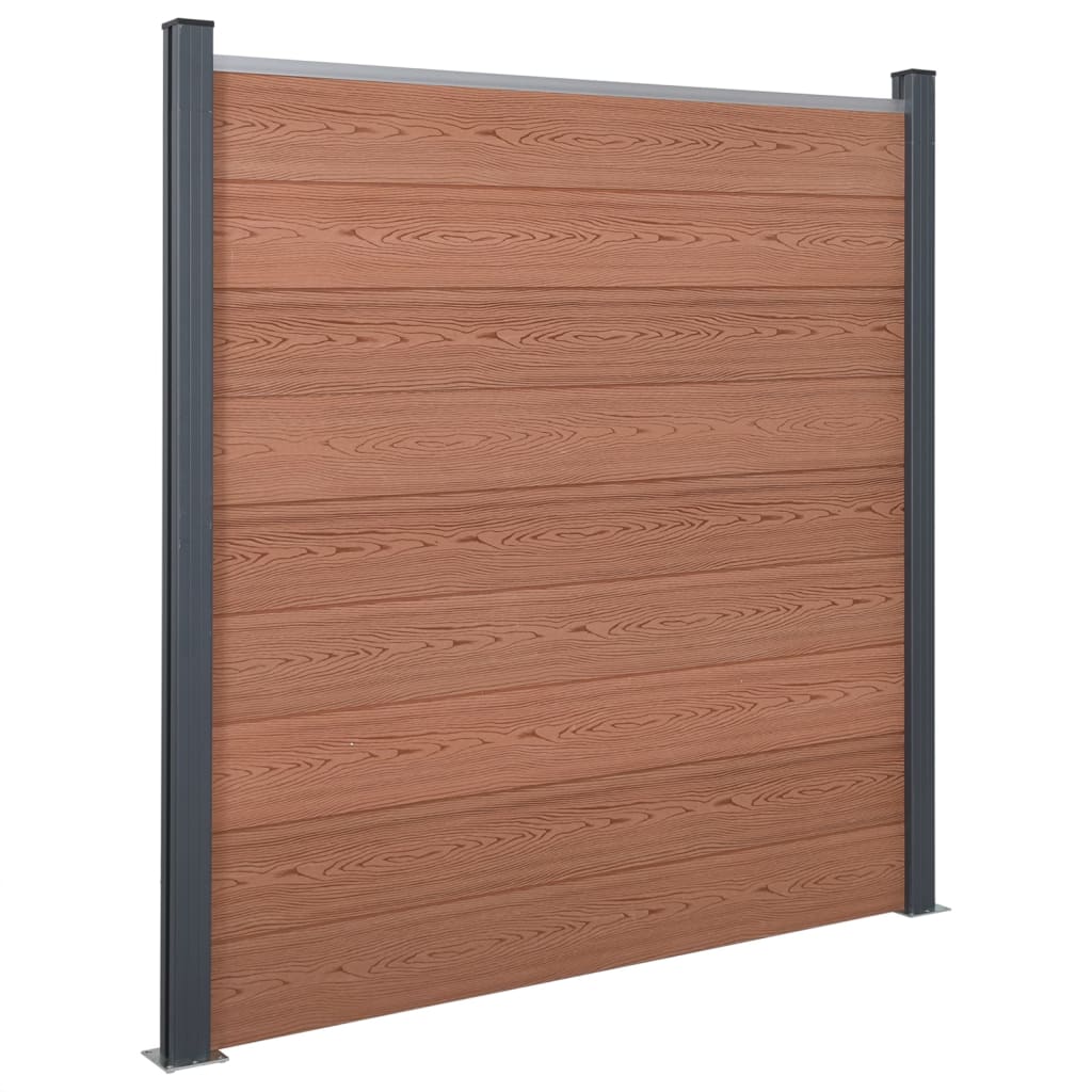 vidaXL Fence Panel Set Brown 70.9"x73.2" WPC | vidaXL.com
