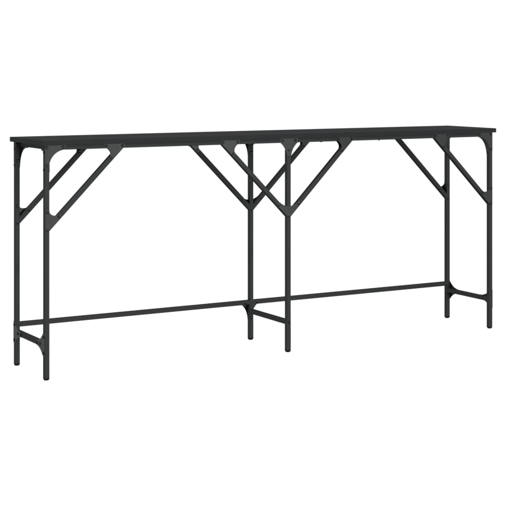 vidaXL Console Table Black 70.9"x11.4"x29.5" Engineered Wood | vidaXL.com