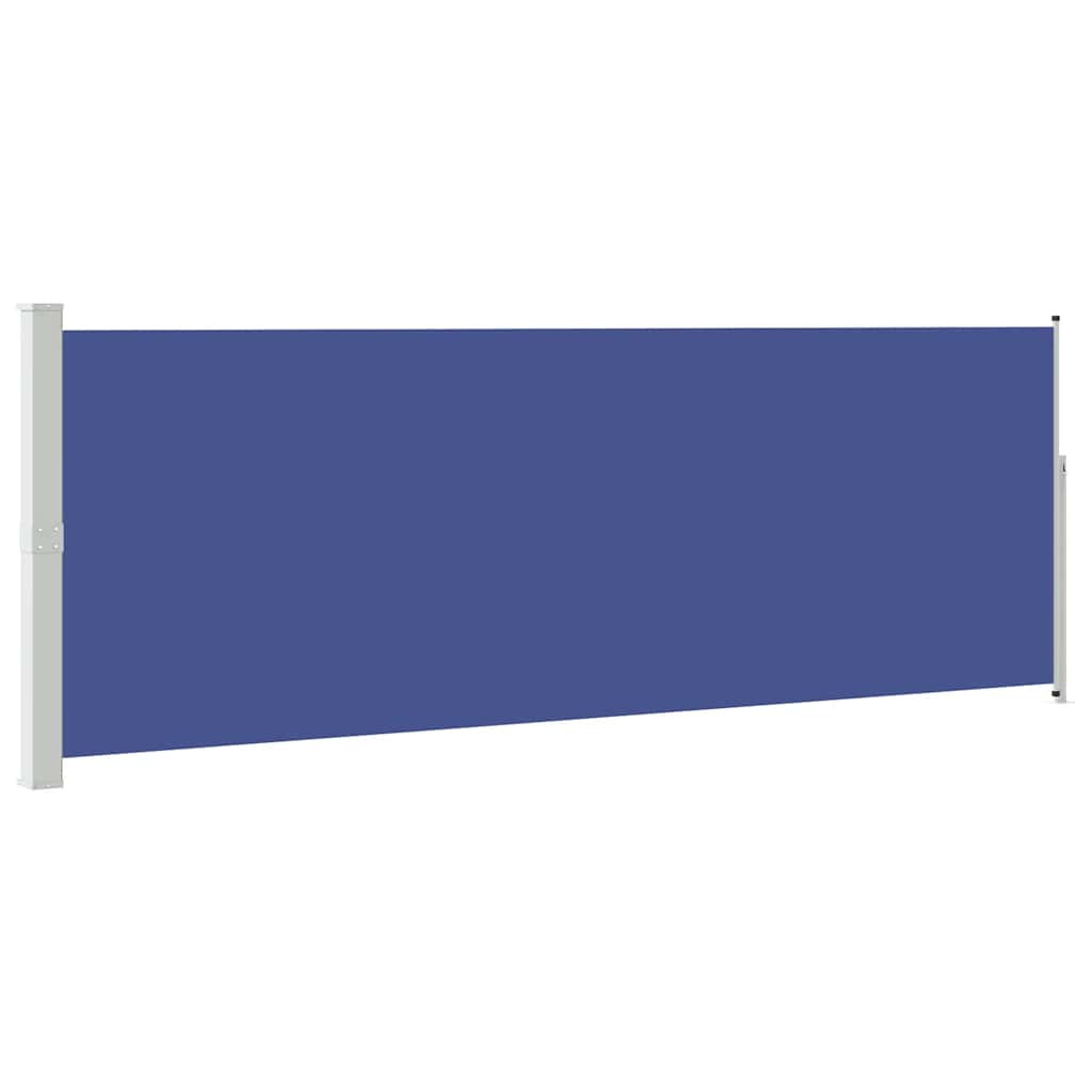 vidaXL Side Awning Green grey, blue Steel, 100% polyester with PU ...